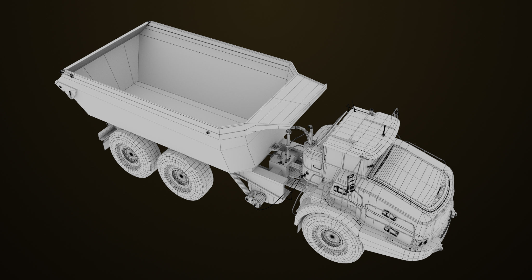 3D model Articulated Mining Truck 03 All PBR Unity UE Textures Included ...