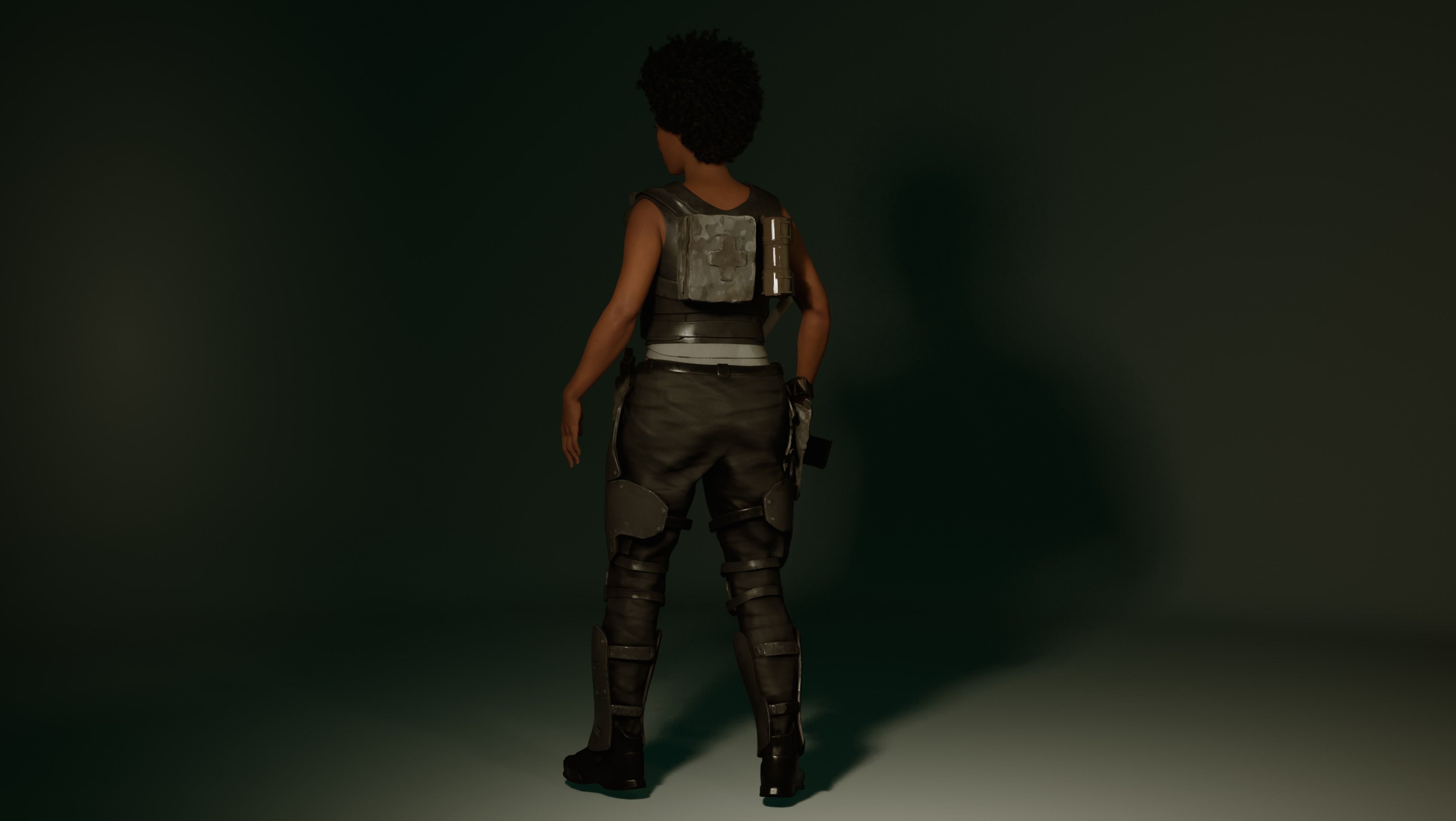 3D model Special forces outfit for Metahuman TallMed Female body VR ...