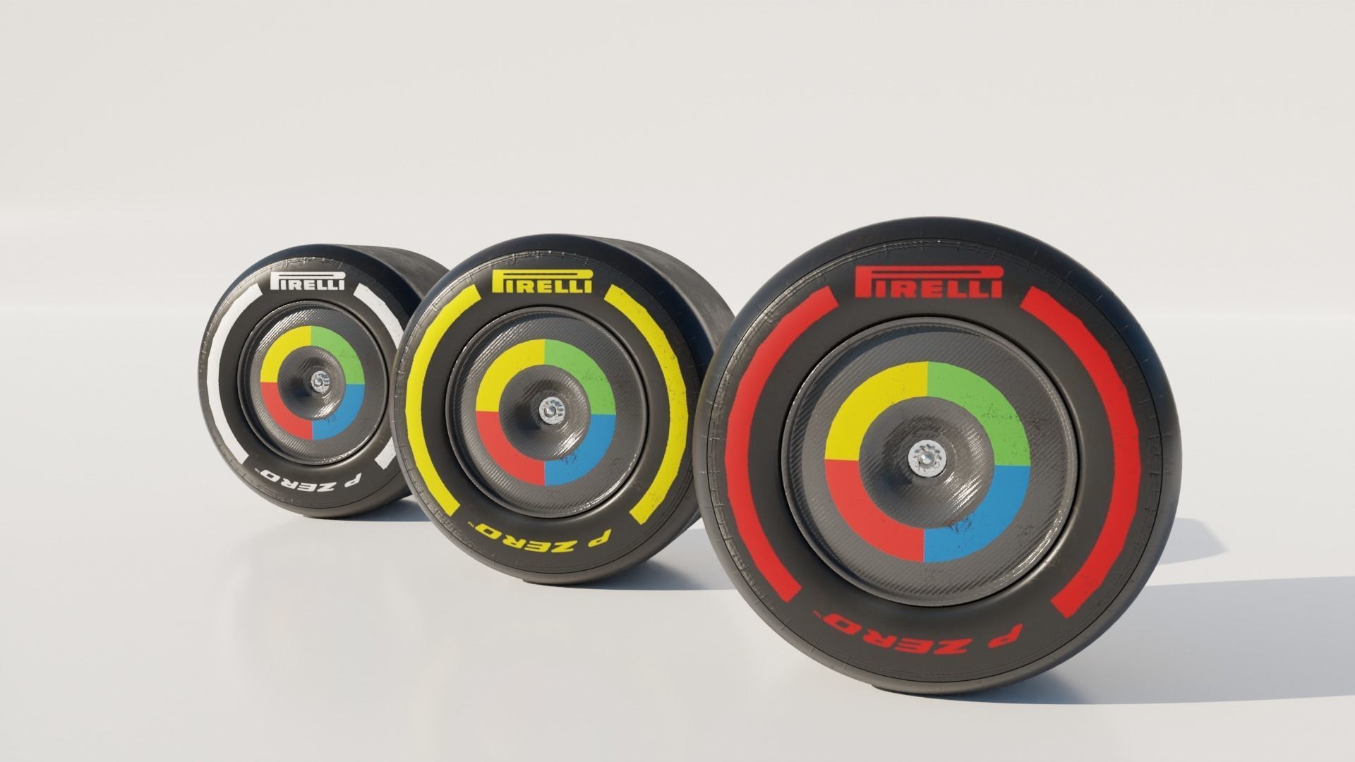 2023 McLaren Formula 1 Slick Tire Compounds 3D model | CGTrader