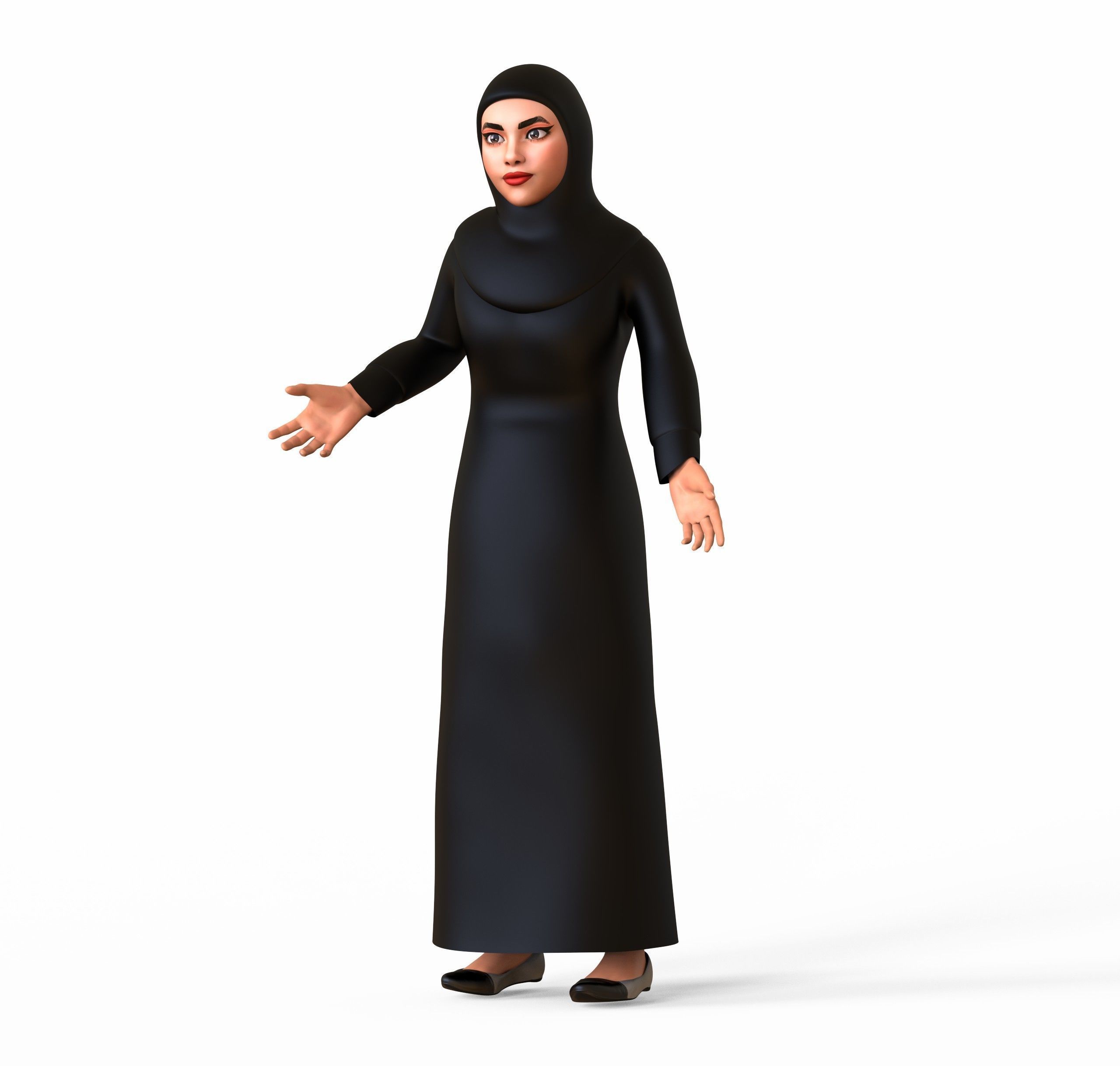 3D model Arab woman stylized character VR / AR / low-poly | CGTrader