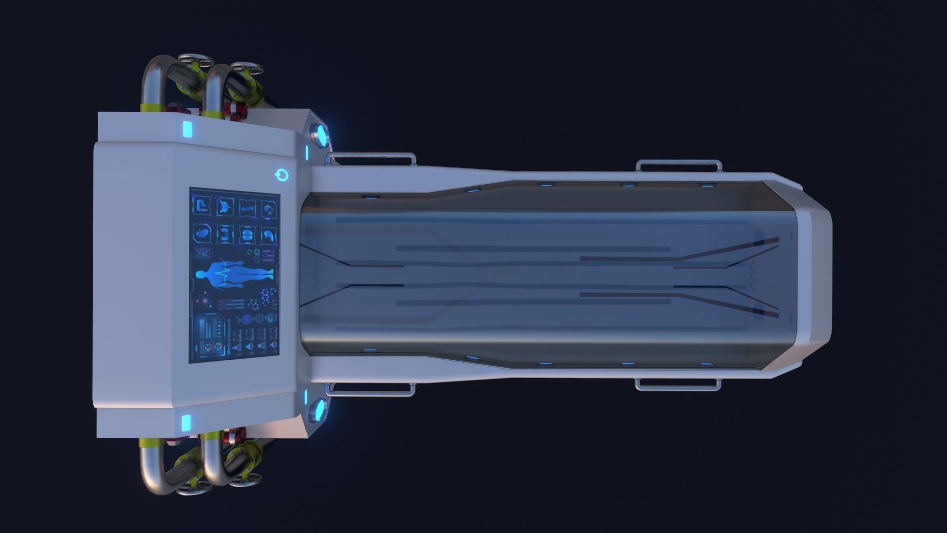 3D model Sci-Fi Cryopod VR / AR / low-poly | CGTrader