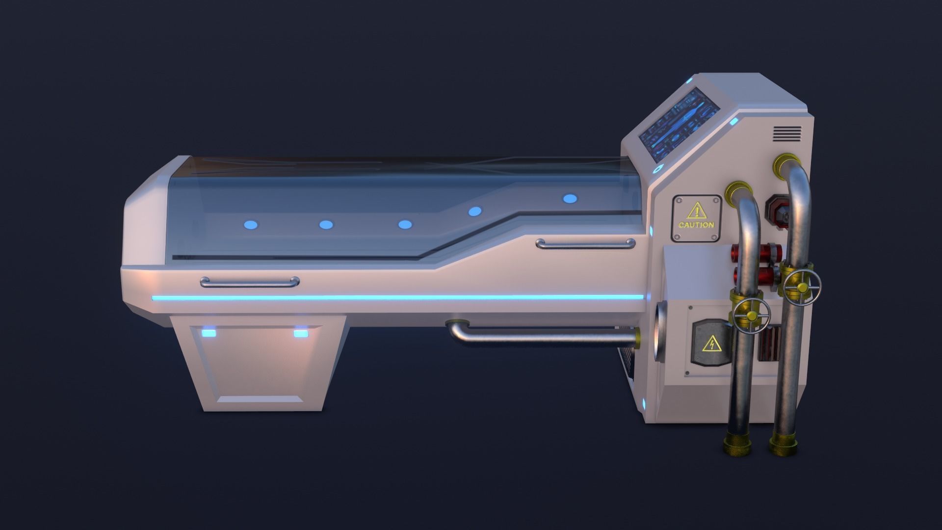 3D model Sci-Fi Cryopod VR / AR / low-poly | CGTrader
