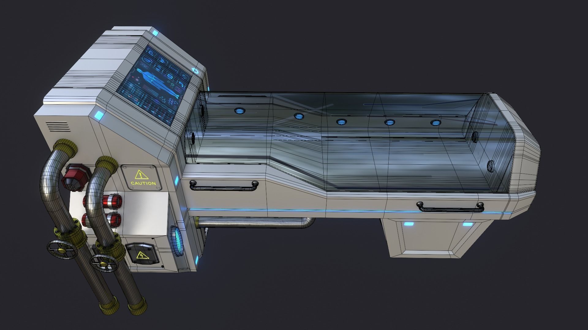 3D model Sci-Fi Cryopod VR / AR / low-poly | CGTrader