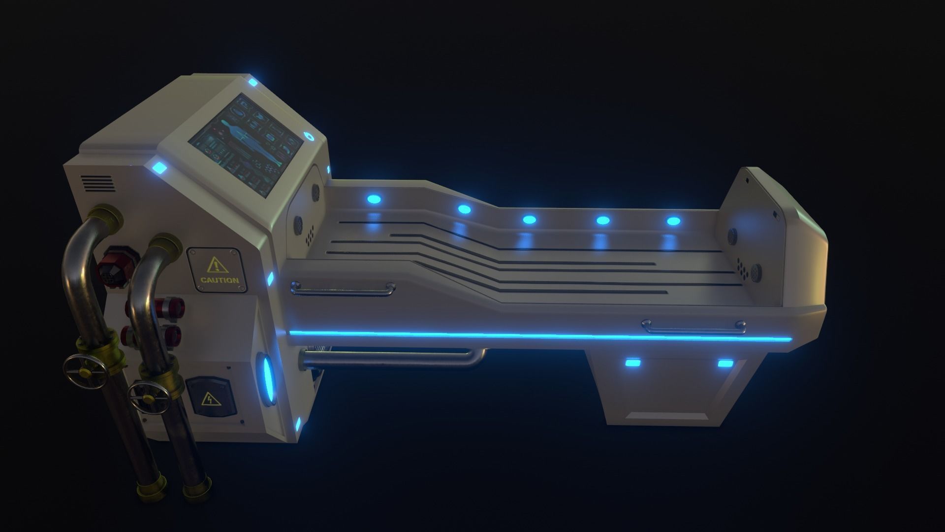 3D model Sci-Fi Cryopod VR / AR / low-poly | CGTrader