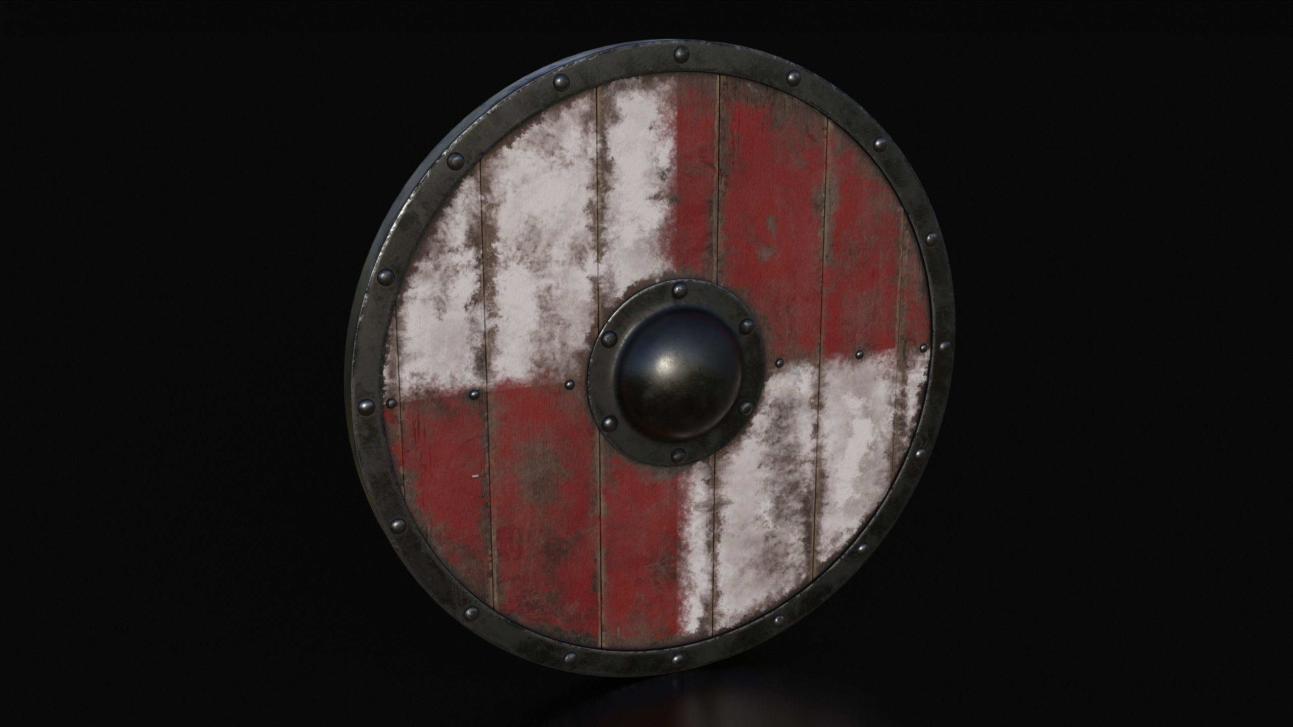 Wooden Viking Shields 3D model | CGTrader