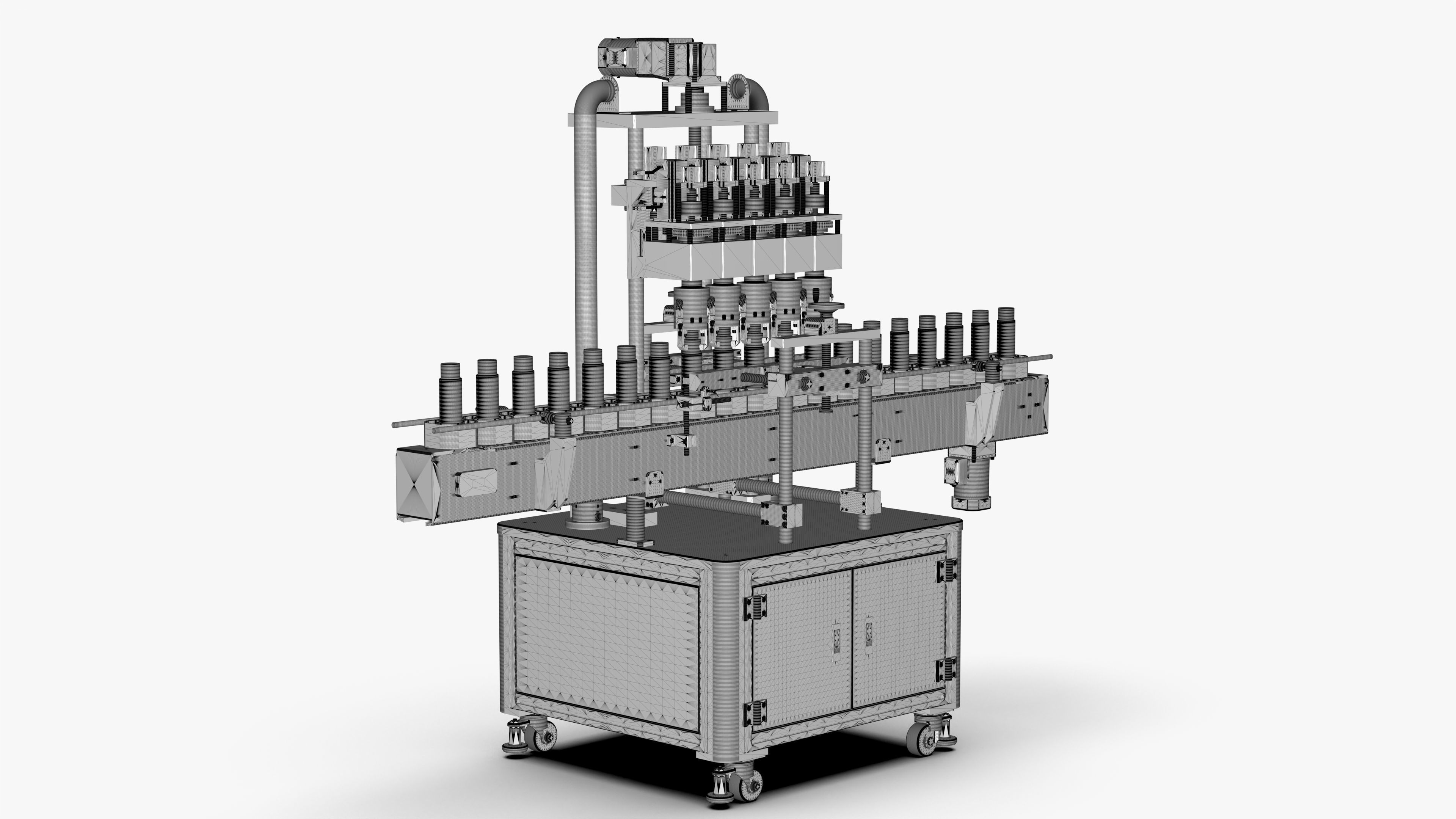 Automatic Plastic Bottle Pressing and Capping Machine 3D model | CGTrader