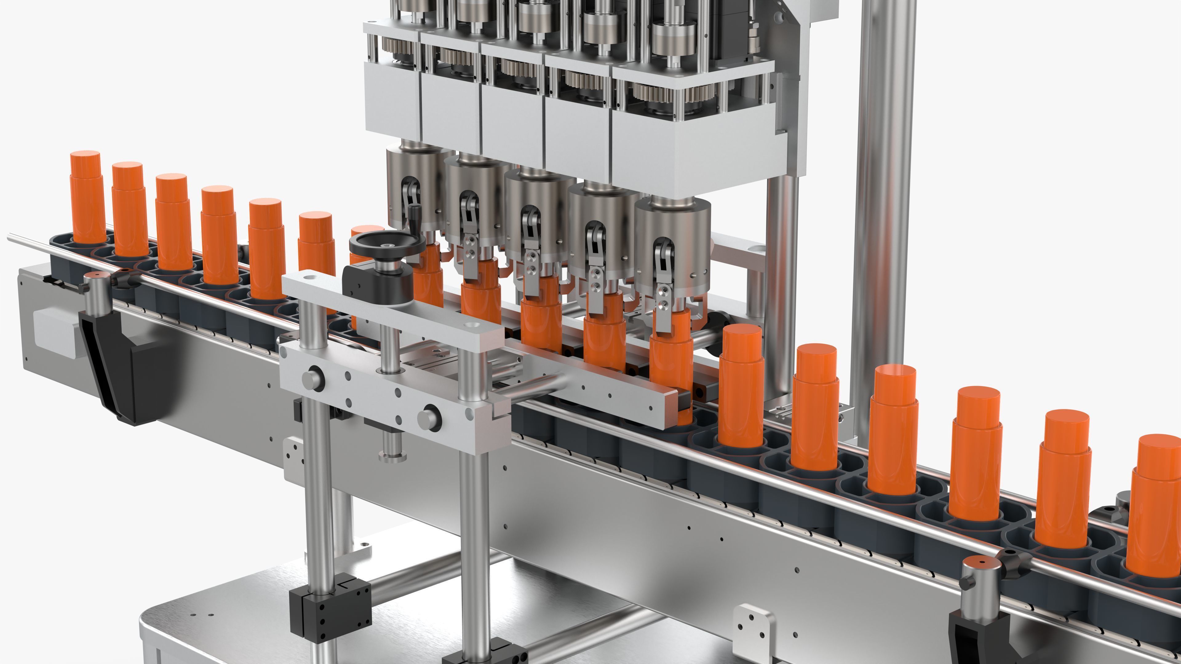 Automatic Plastic Bottle Pressing and Capping Machine 3D model | CGTrader