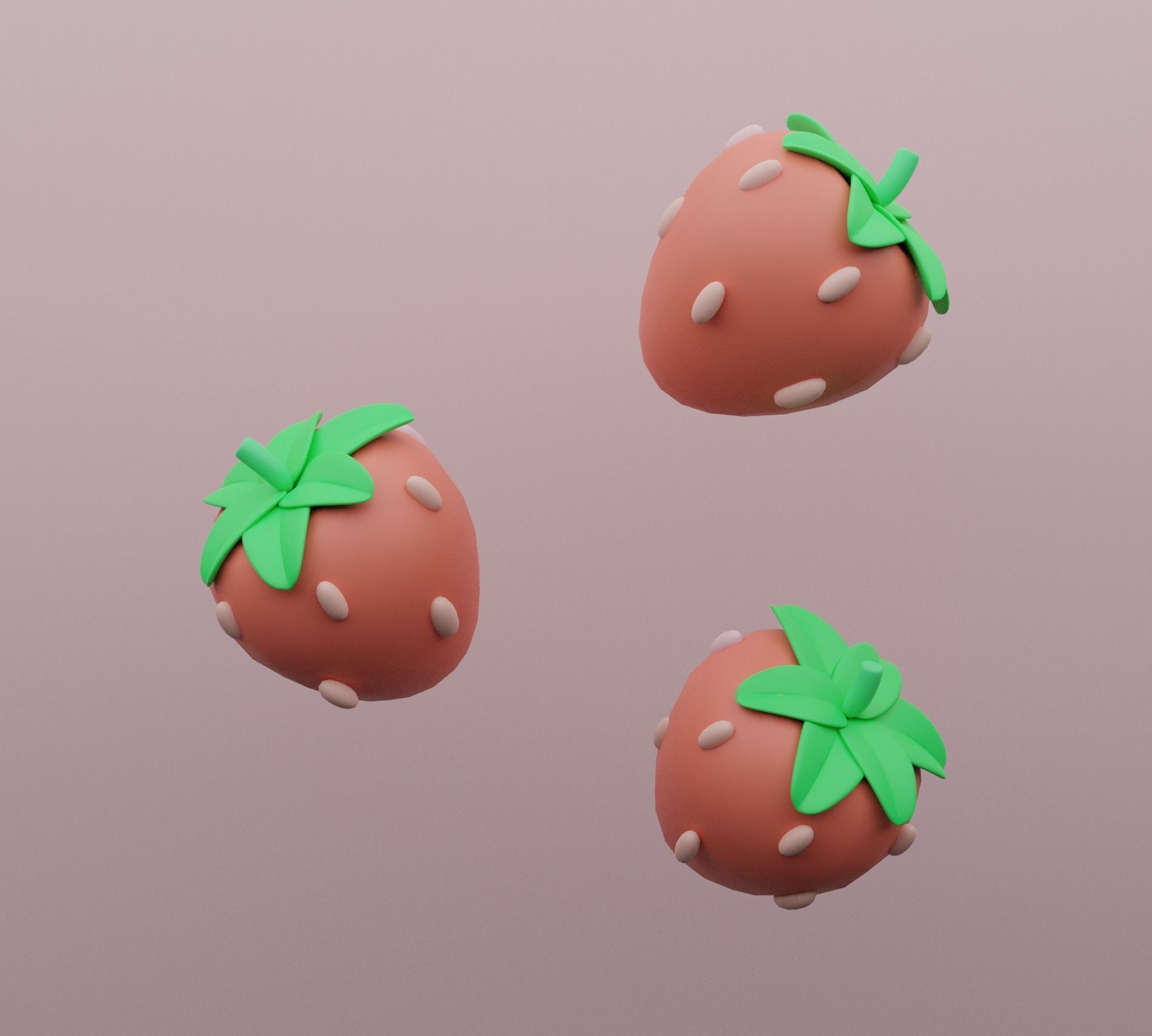 strawberry 3D model | CGTrader
