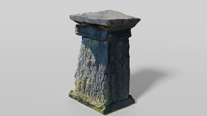 3D model Old damaged tombstone VR / AR / low-poly | CGTrader