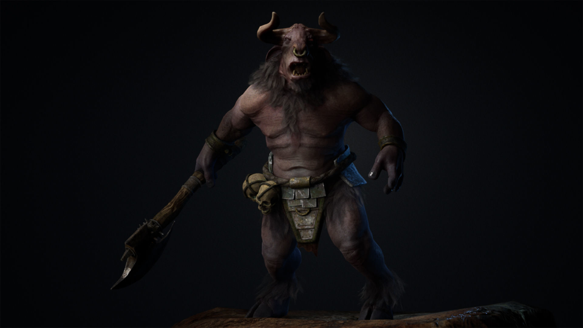3D model Minotaur Beast of Crete VR / AR / low-poly | CGTrader