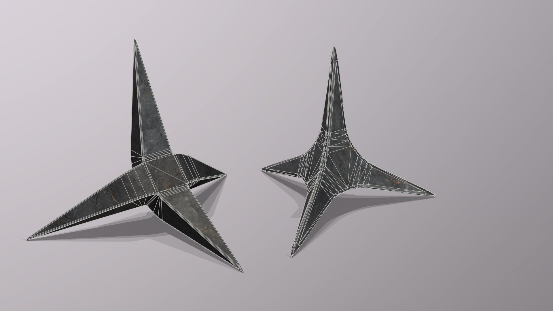 3D model Caltrops - Ninja Weapons VR / AR / low-poly | CGTrader