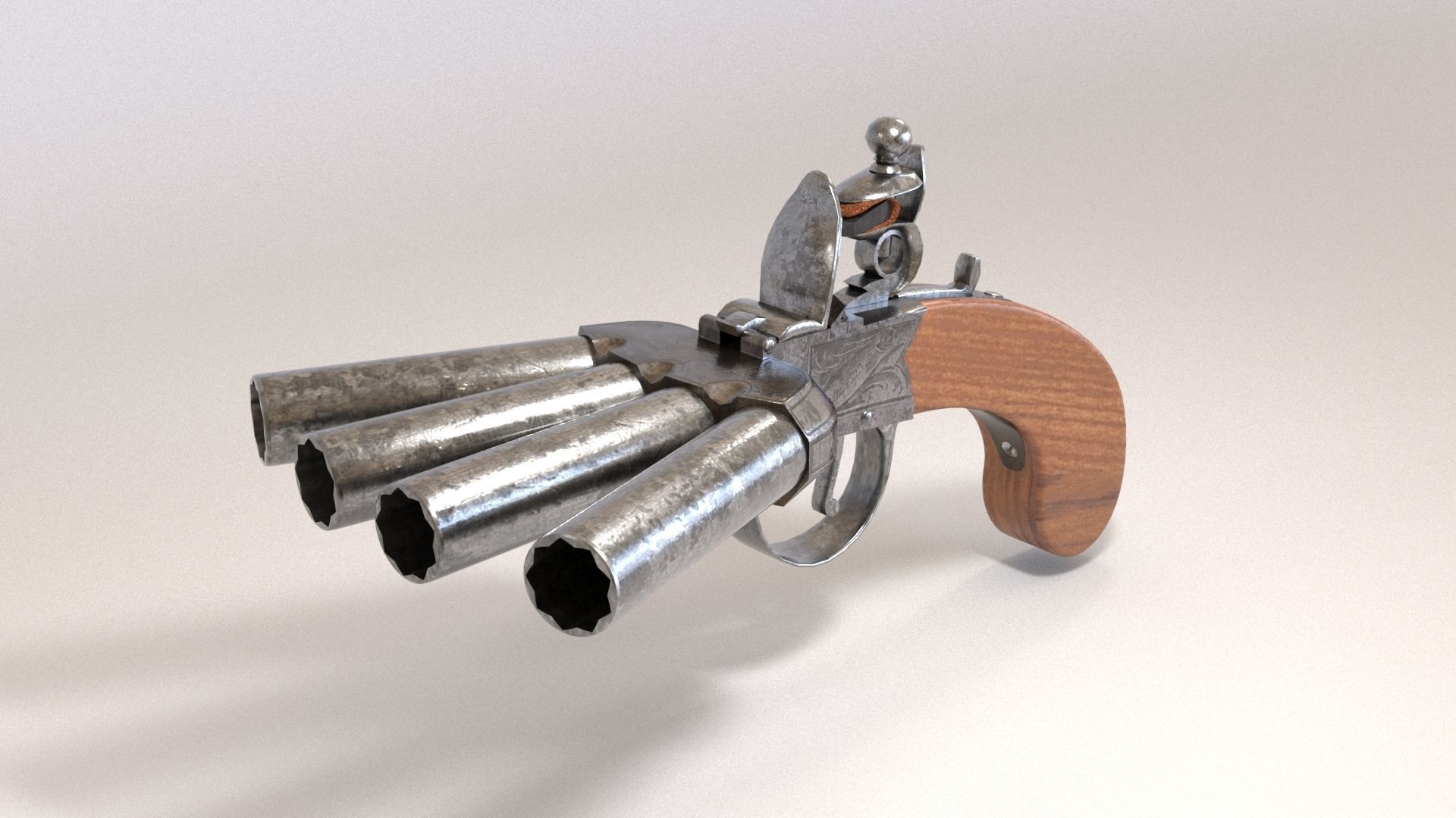Duckfoot Pistol Derringer 3D model | CGTrader