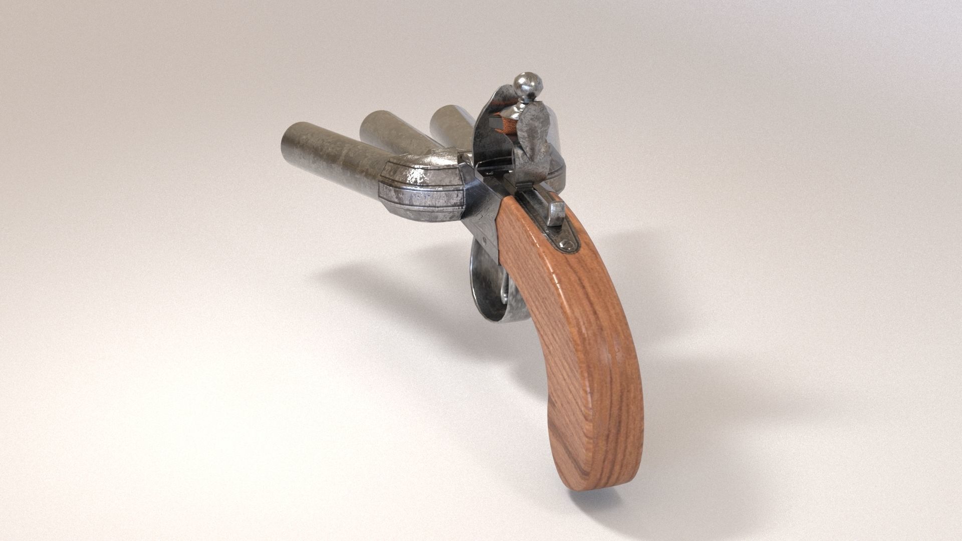 Duckfoot Pistol Derringer 3D model | CGTrader
