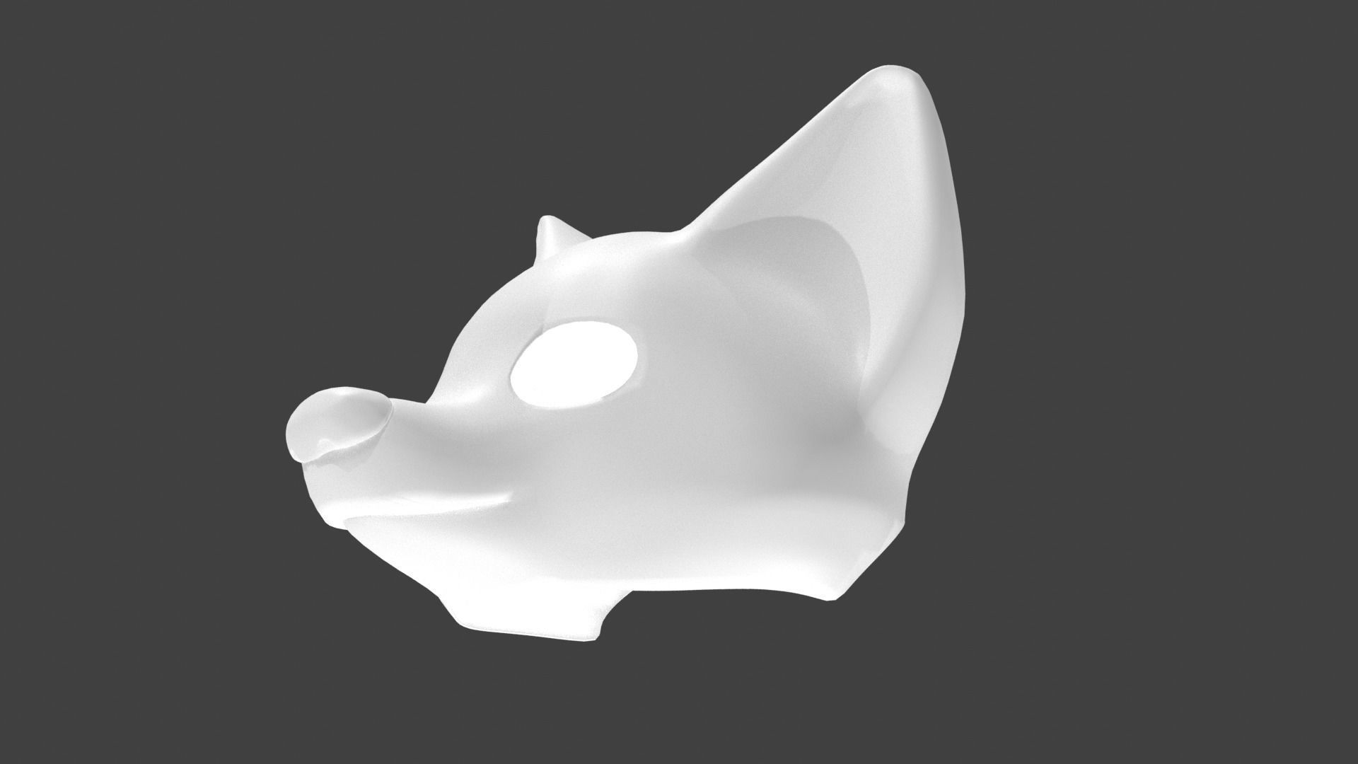 Brenard The Fox Printable 3D Canid Furry Head Printable Model 3D model ...