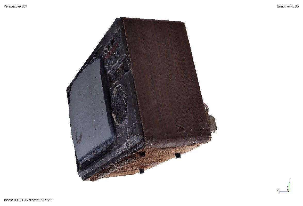 Broken Soviet TV 3D model | CGTrader