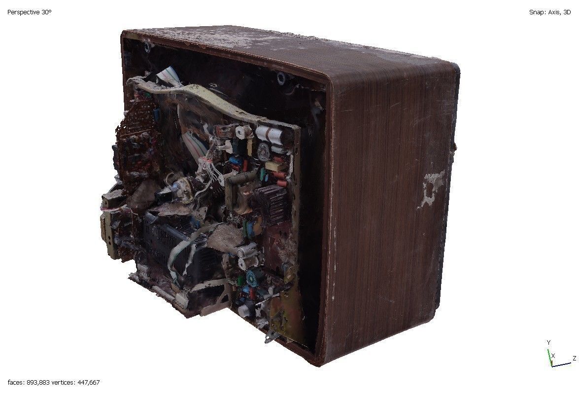 Broken Soviet TV 3D model | CGTrader