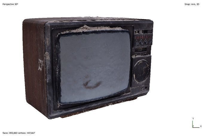 Broken Soviet TV 3D model | CGTrader