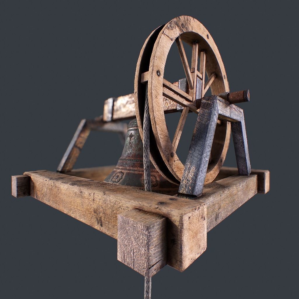 3D model Old Church Bell animated VR / AR / low-poly | CGTrader