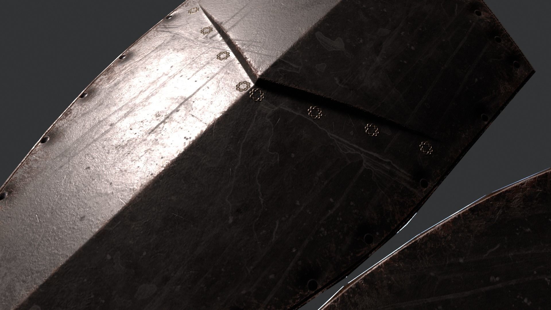 3D model Medieval iron shield VR / AR / low-poly | CGTrader