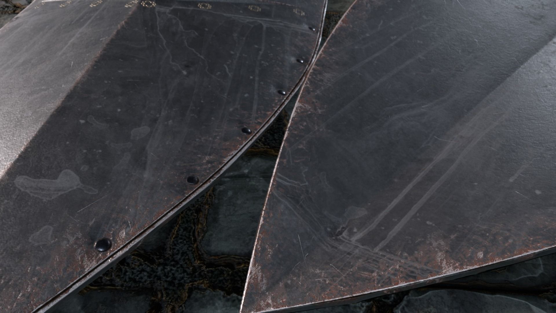 3D model Medieval iron shield VR / AR / low-poly | CGTrader