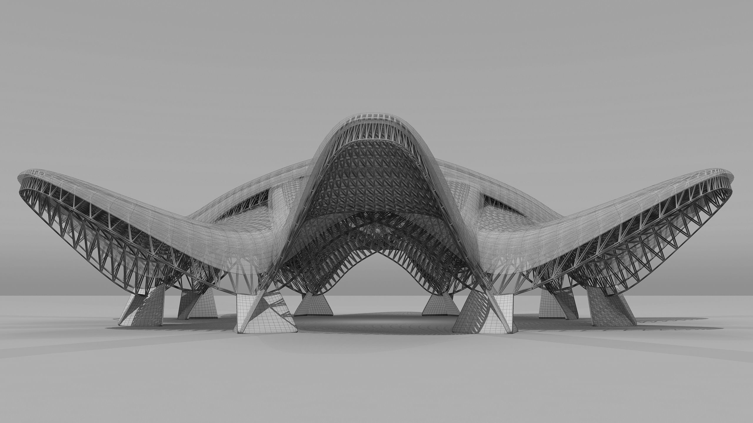 0163 - Parametric Shade Structure 3D model | CGTrader