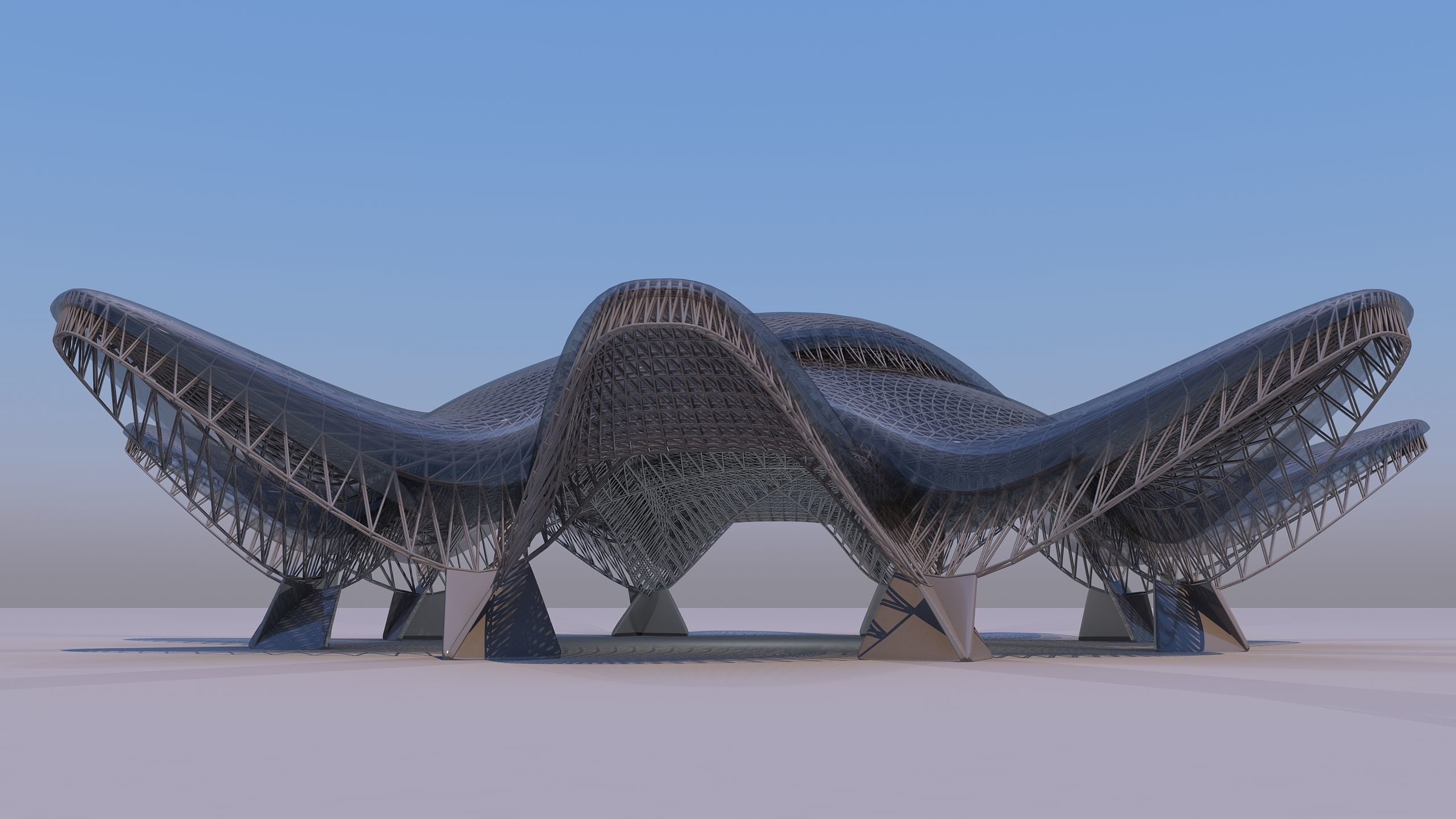 0163 - Parametric Shade Structure 3D model | CGTrader