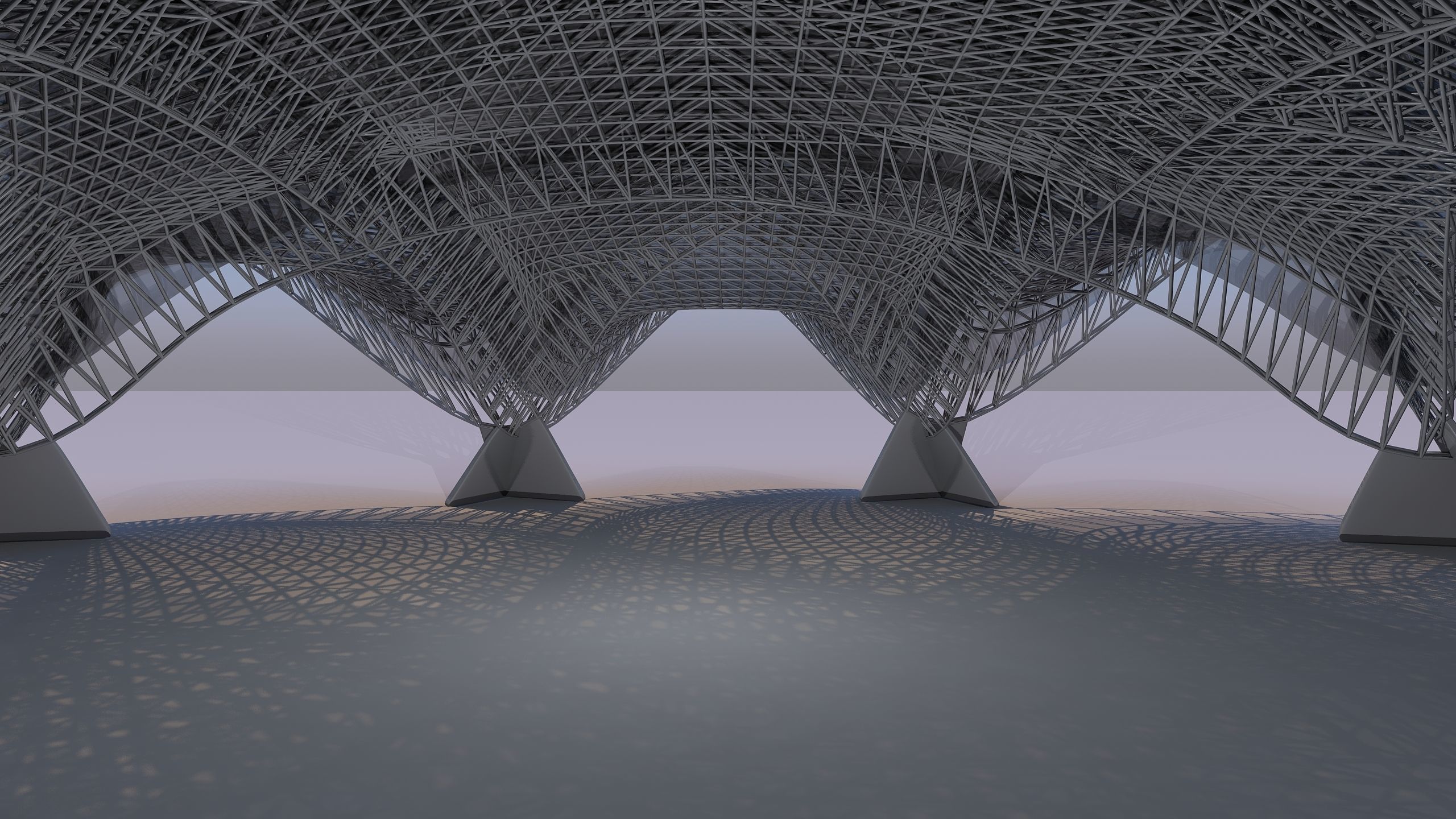 0163 - Parametric Shade Structure 3D model | CGTrader