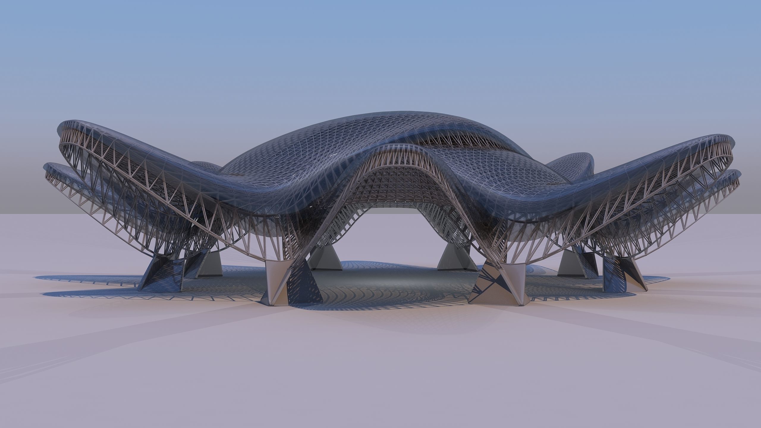 0163 - Parametric Shade Structure 3D model | CGTrader