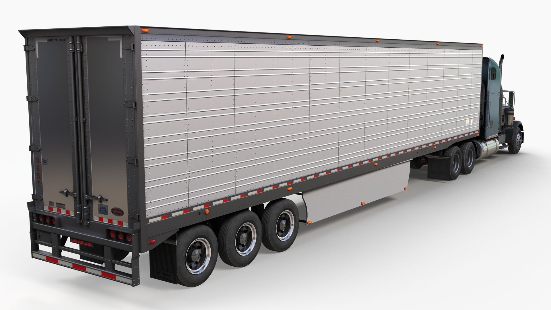3D model Freightliner Classic refrigerated trailer VR / AR / low-poly ...