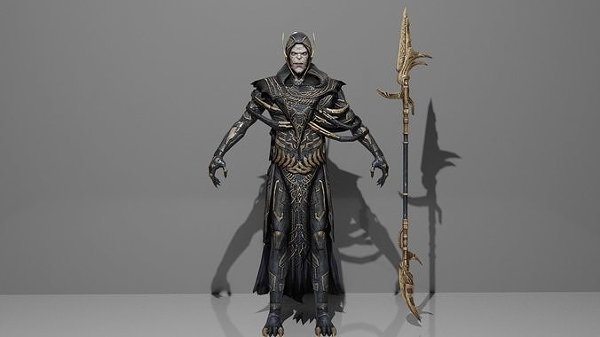 Corvus Glaive 3D model rigged | CGTrader