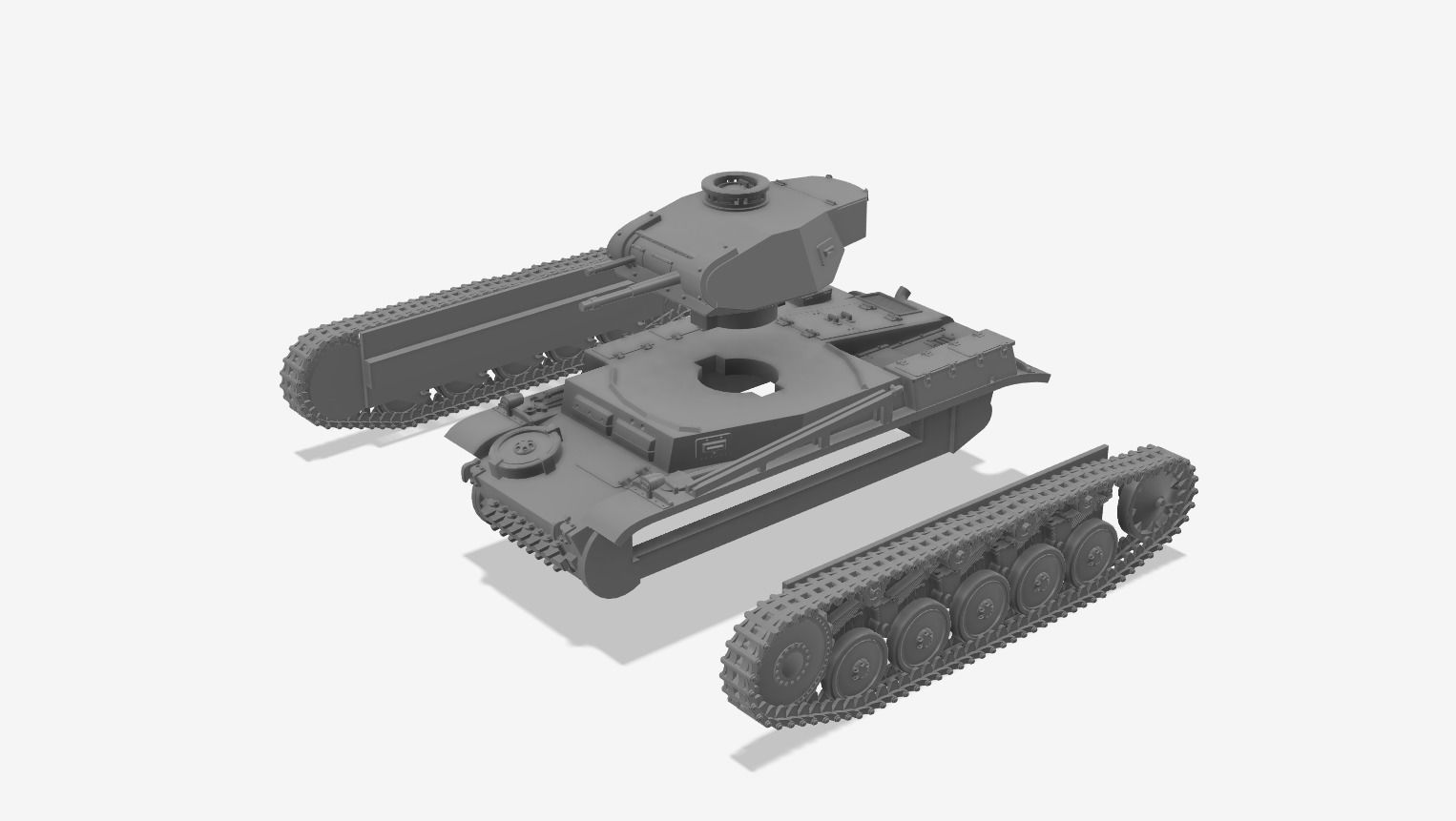 Panzerkampfwagen II Ausf F - Scale 1-100 3D model 3D printable | CGTrader
