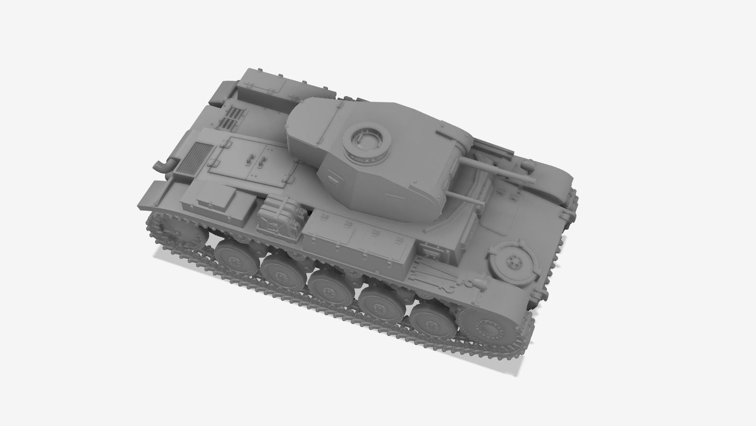 Panzerkampfwagen II Ausf F - Scale 1-100 3D model 3D printable | CGTrader