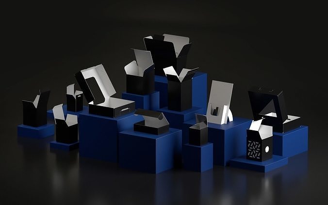 3D model Bundle of Packaging Boxes VR / AR / low-poly | CGTrader