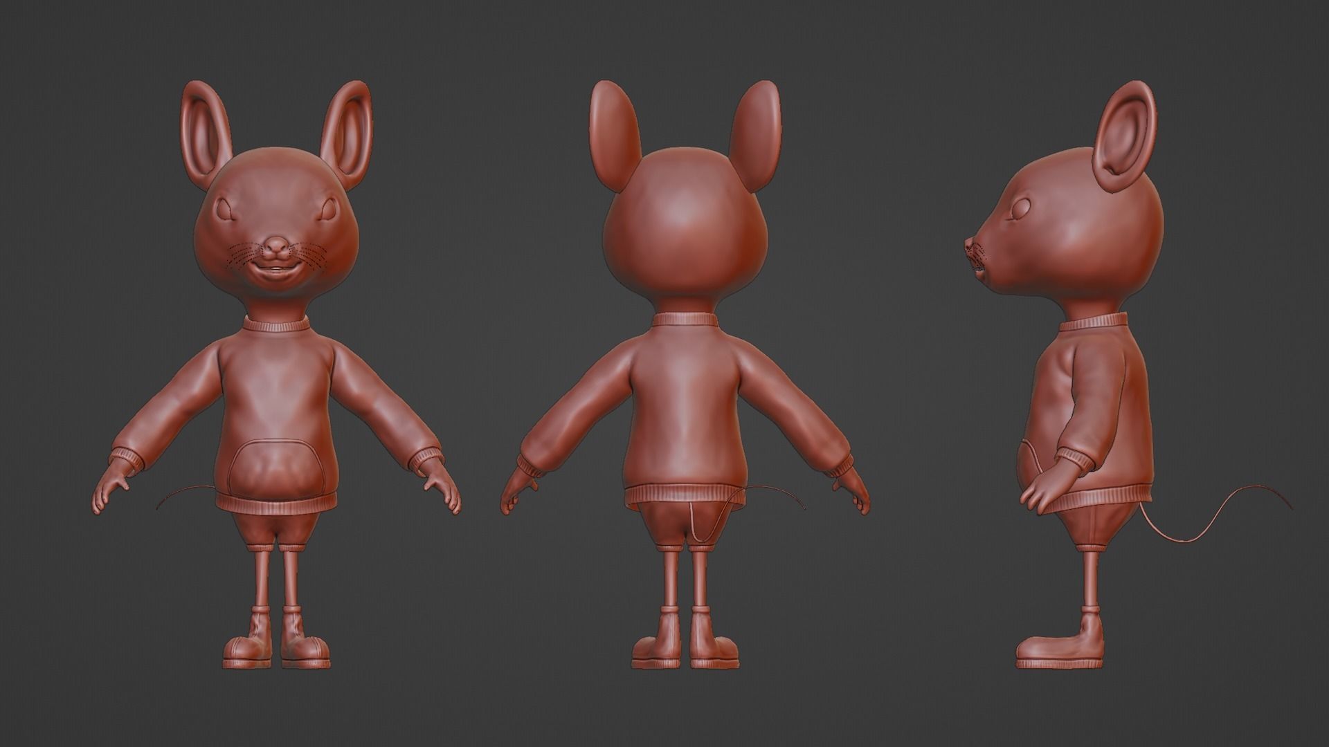 Scruffy Mouse free VR / AR / low-poly 3D model | CGTrader