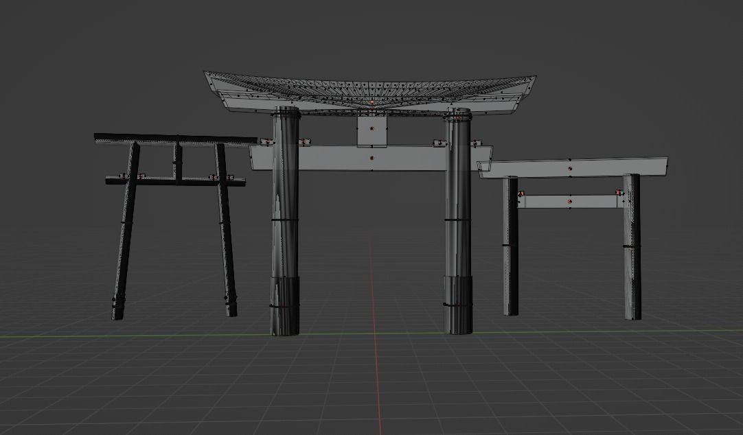 3D model Japanese Torii Gate Pack 1 - Lowpoly Game Ready 3D Models VR ...