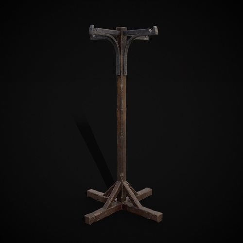 3D model Wooden Bucket Stand VR / AR / low-poly | CGTrader