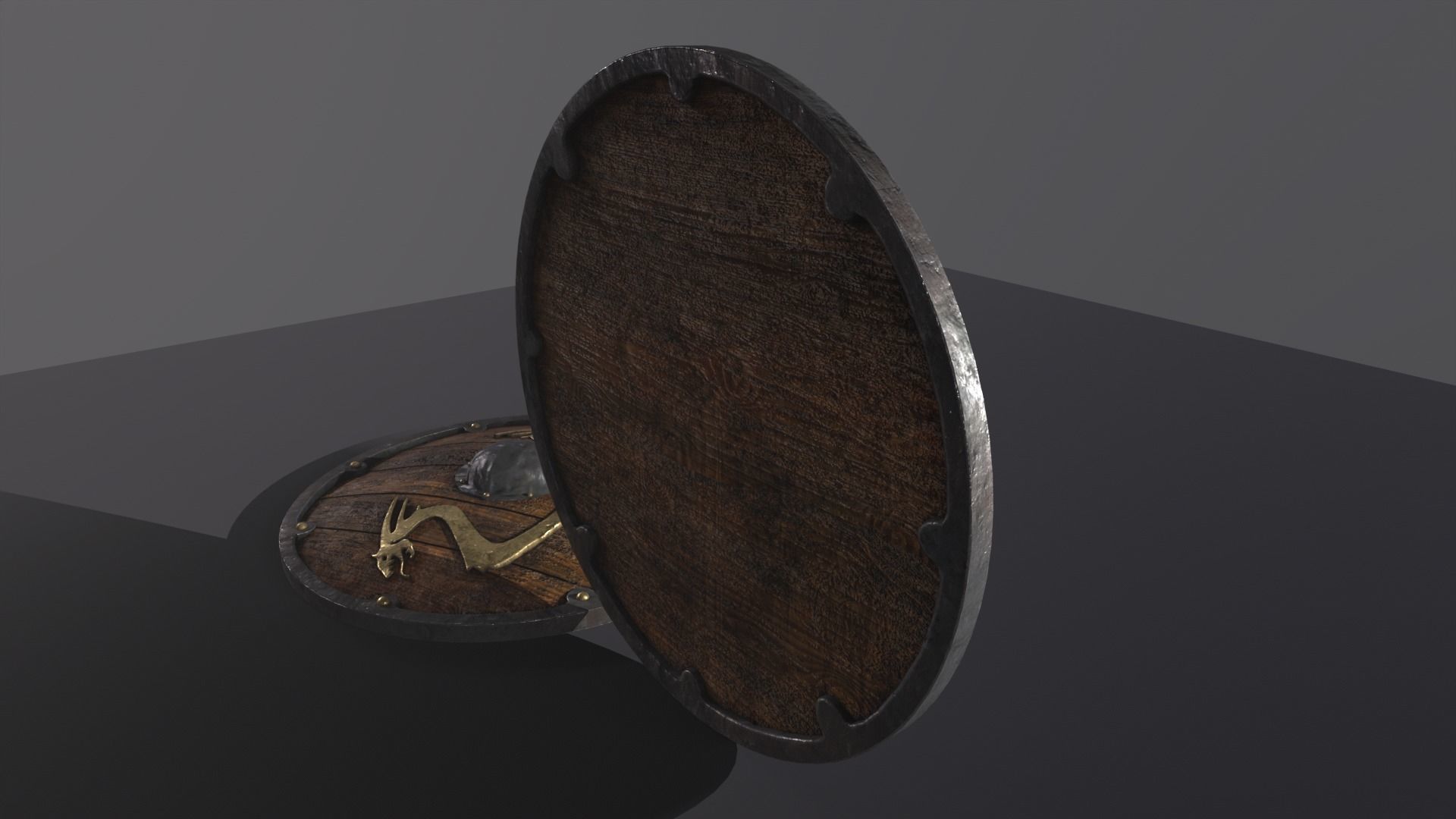 3D model Viking Shield - Wood and Metal VR / AR / low-poly | CGTrader