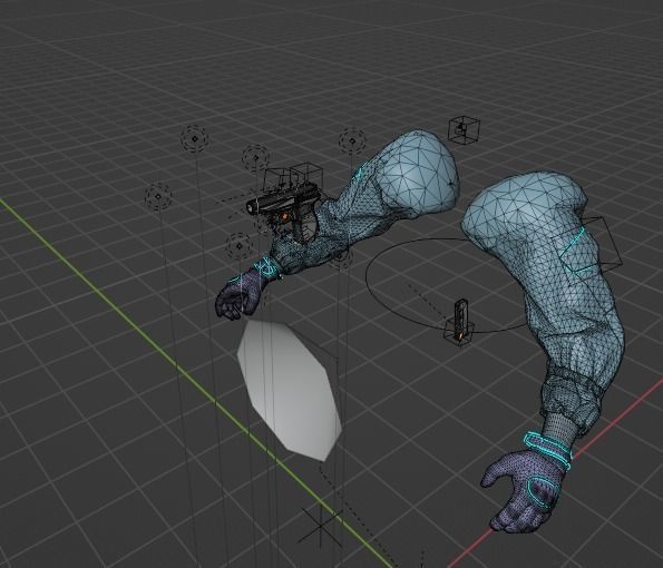 3D model FPS Arms and Makarov Model rig and Animations VR / AR / low ...