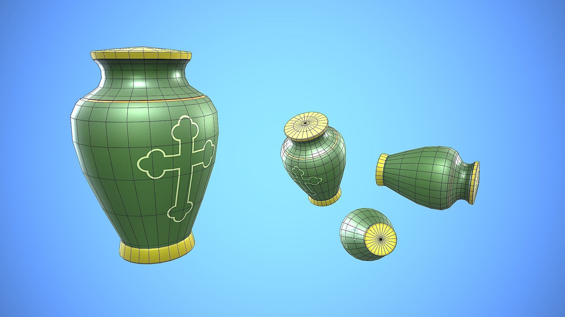3D model URN CARTOON STYLIZED VR / AR / low-poly | CGTrader