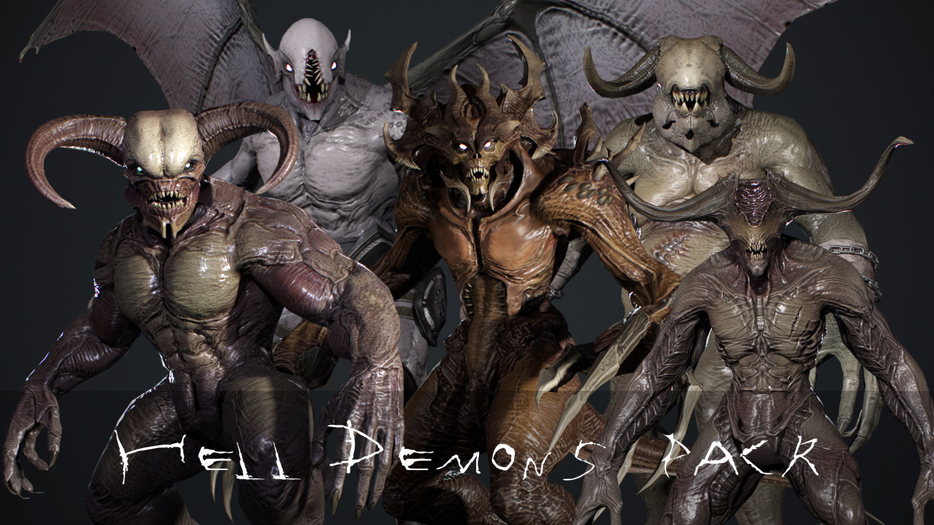3D Model Collection Hell Demons Pack VR / AR / low-poly | CGTrader