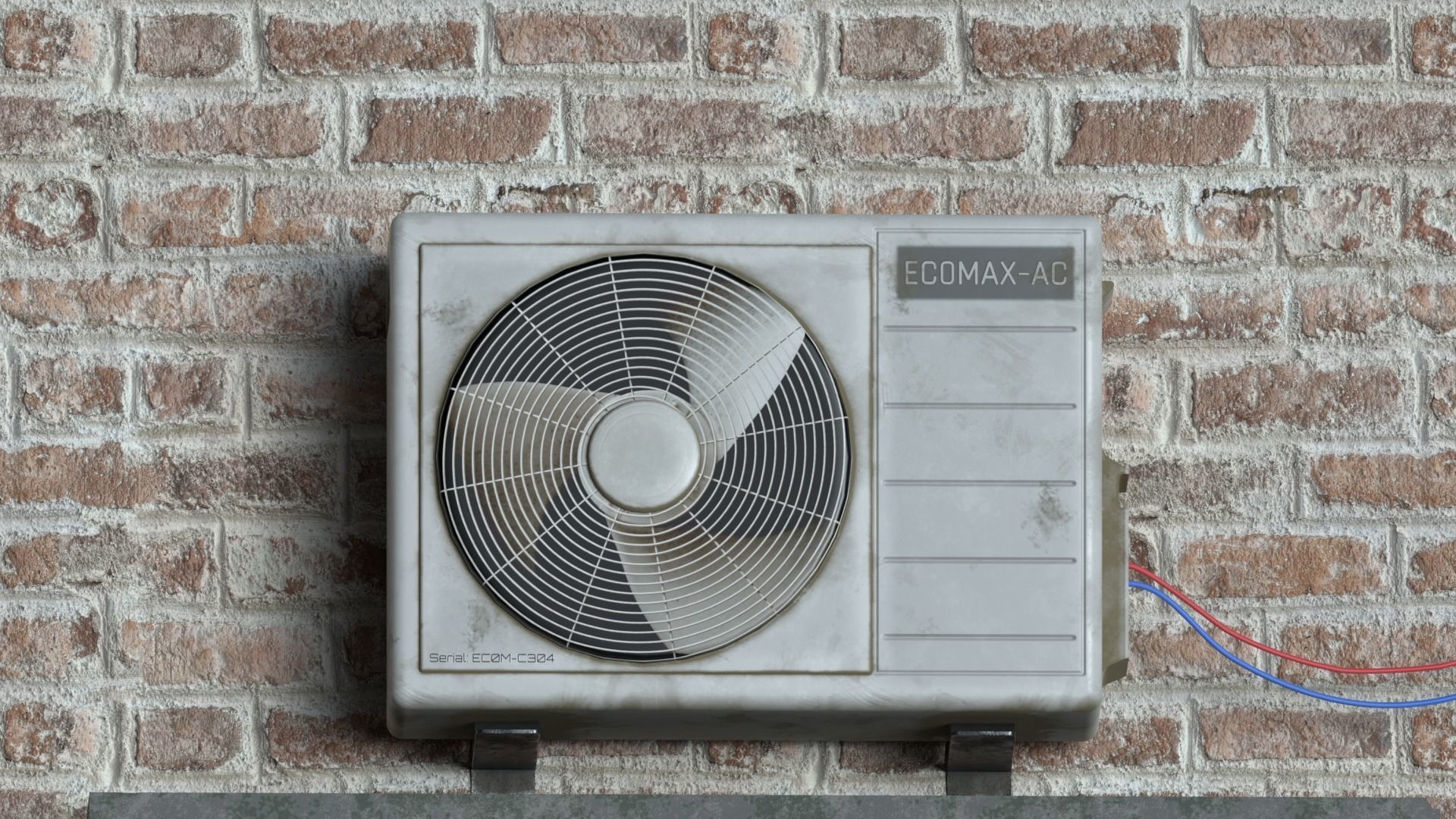 3D model Dirty White Worn AC Unit VR / AR / low-poly | CGTrader