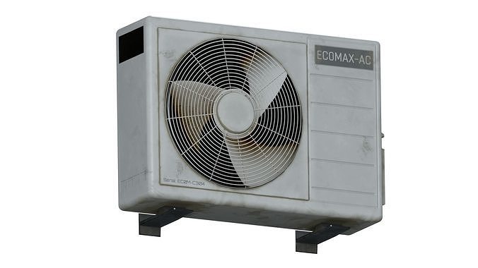 3D model Dirty White Worn AC Unit VR / AR / low-poly | CGTrader