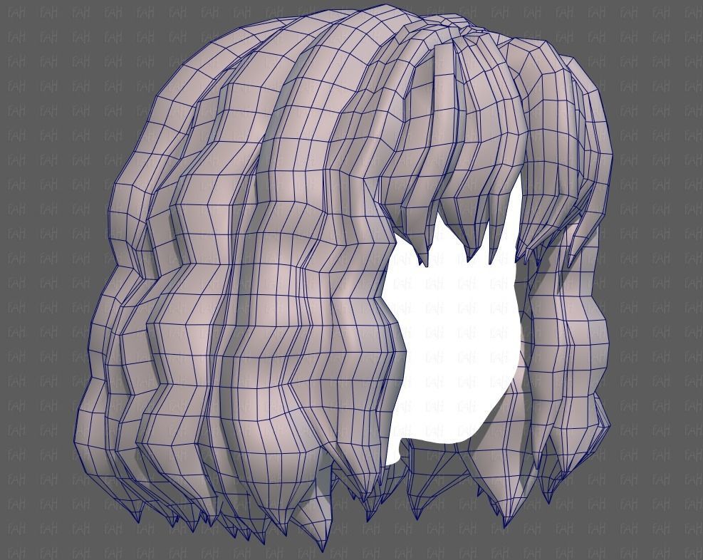 3D model Base Hair for girl V52 VR / AR / low-poly | CGTrader
