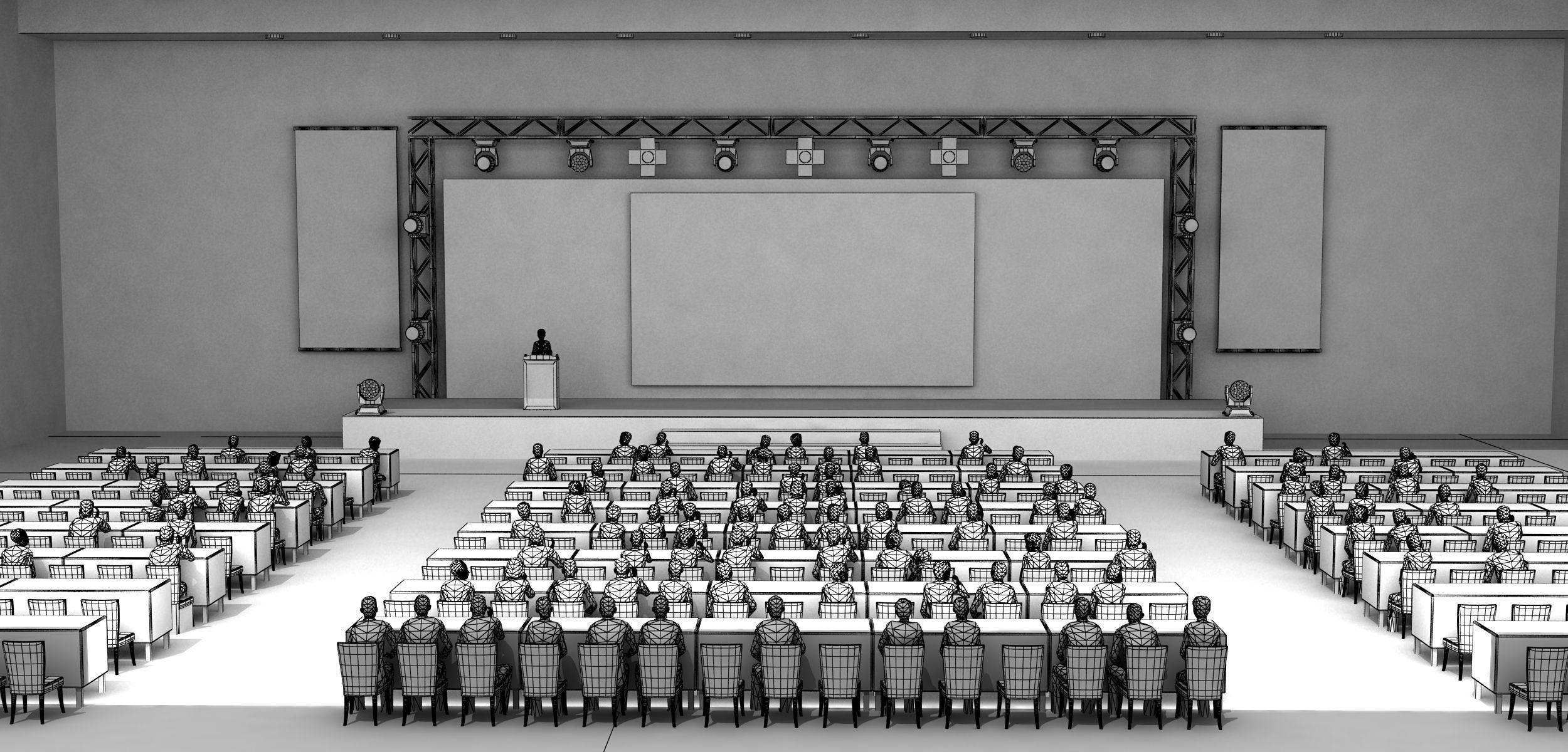 3D Virtual Stage Seat Plan 001 3D model | CGTrader