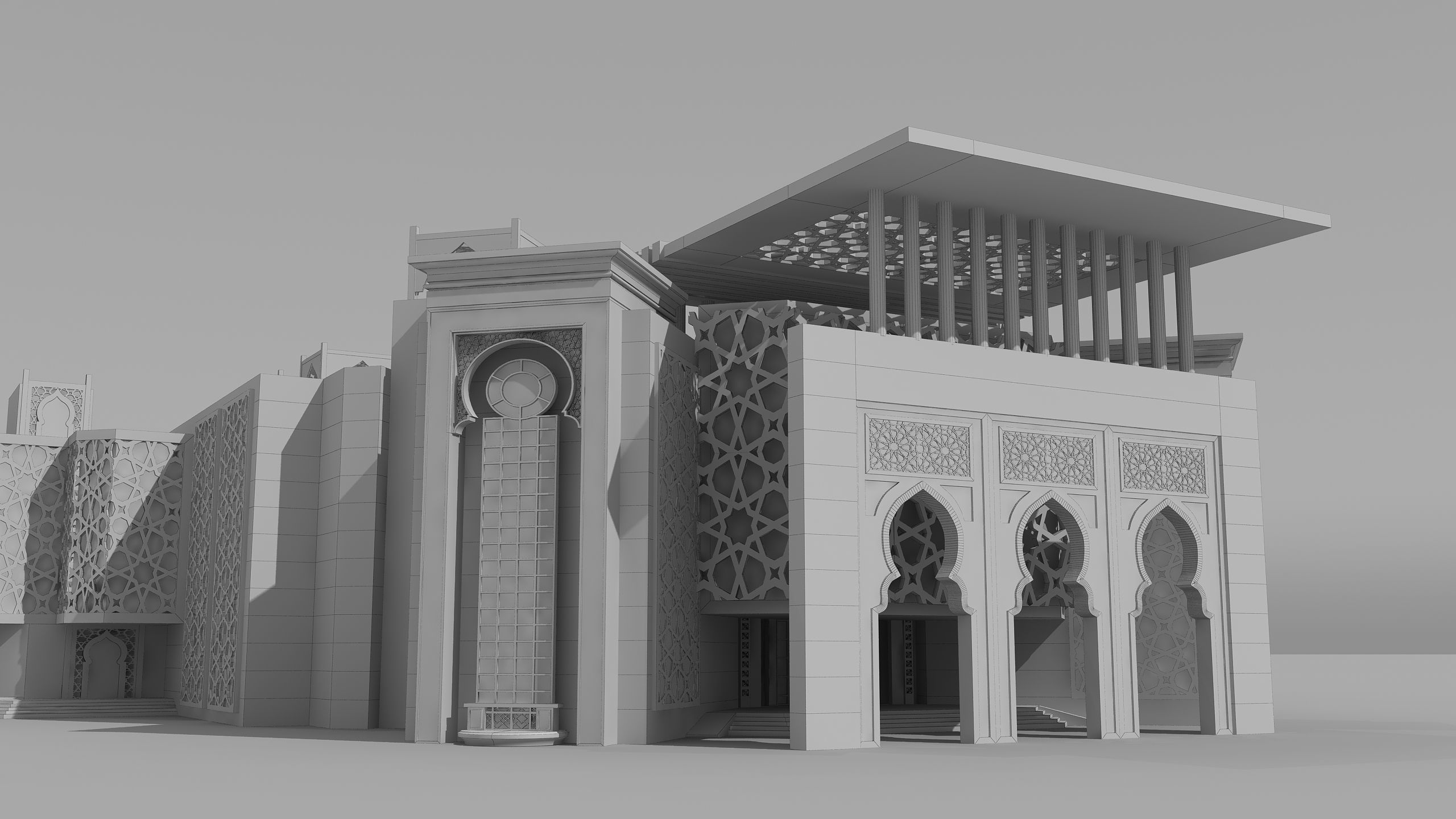 0165 - Islamic Facade Building 3D model | CGTrader