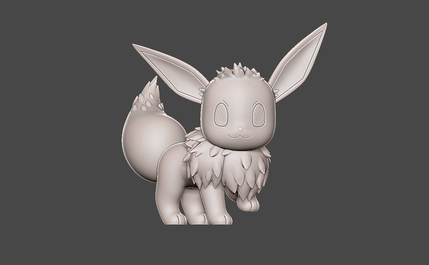 Pokemon eevee 3D model 3D printable | CGTrader