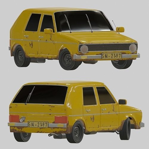 Generic old car 3D model | CGTrader
