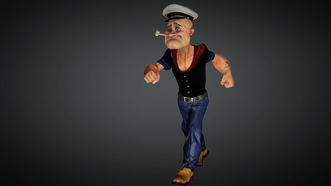 Popay High quality character full Rigged and Animated 3D model animated ...