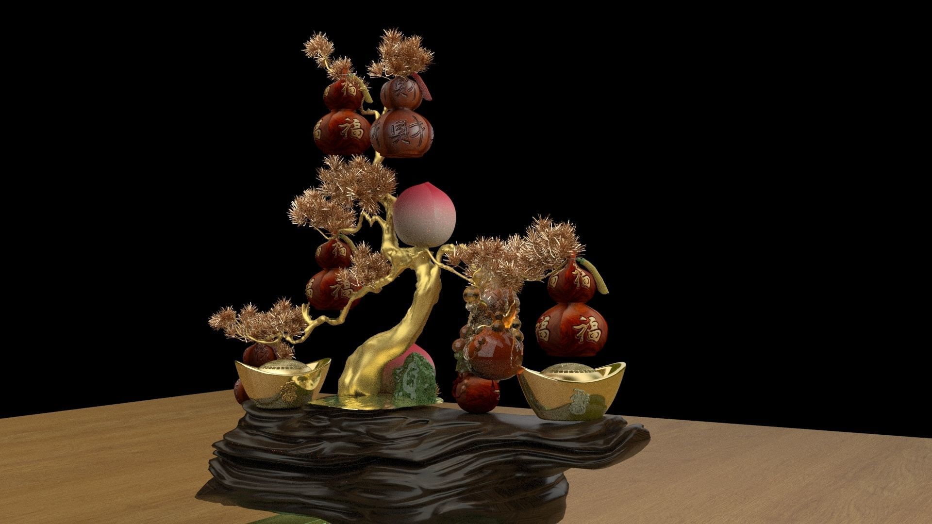 Chinese gourd tree 3D model | CGTrader
