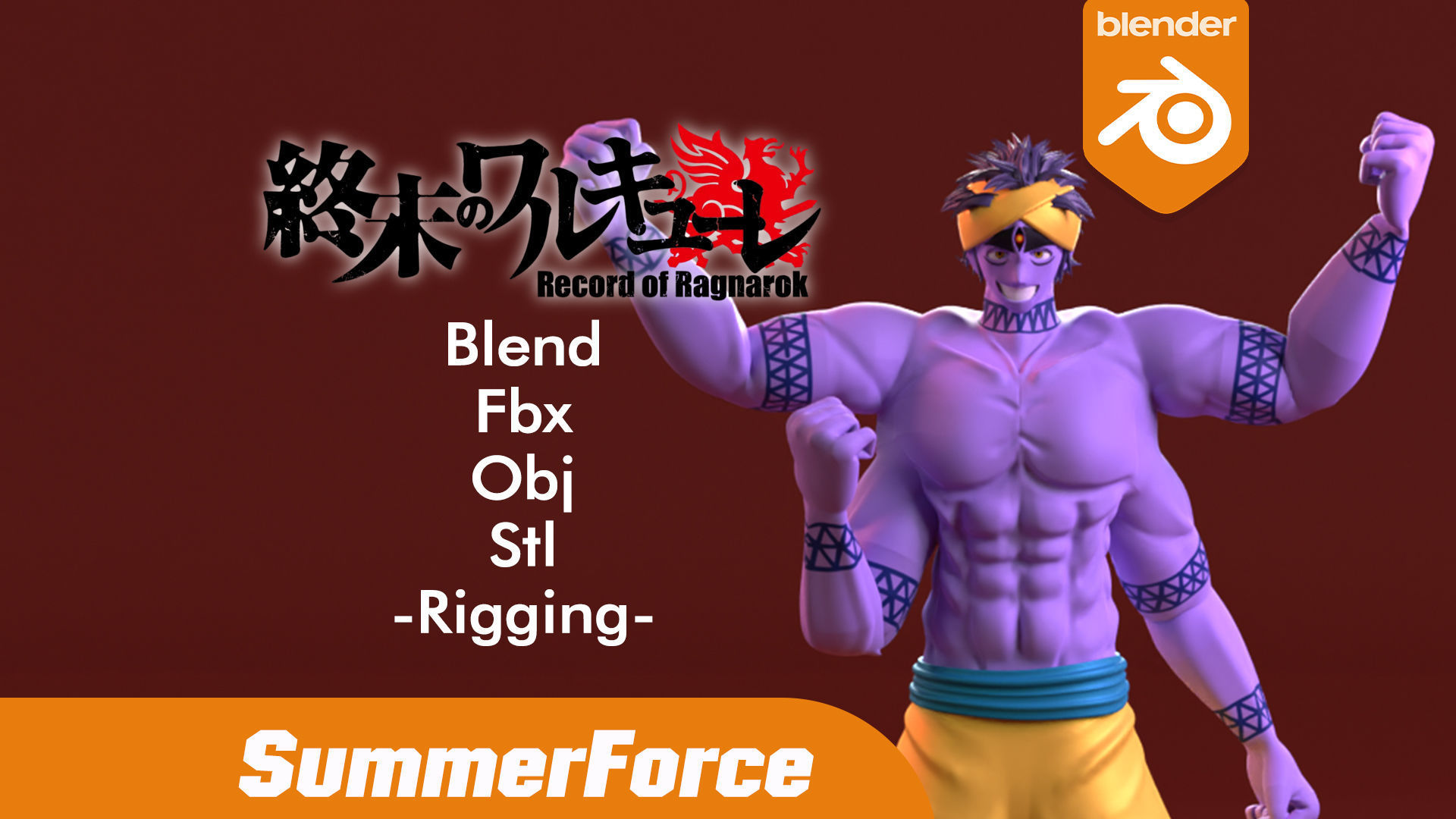 Shiva Record of Ragnarok 3D Model 3D model rigged | CGTrader